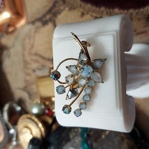 Coro | Jewelry | Vintage Coro Blue Rhinestone Brooch | Poshmark